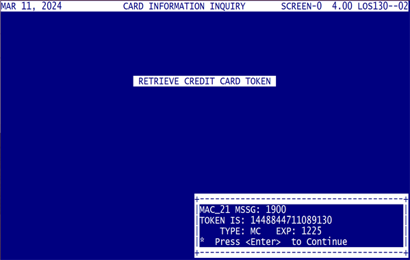 GET CC TOKEN